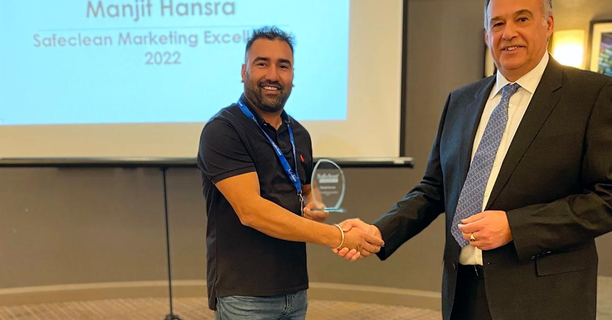 Safeclean Award for Marketing Excellence - Safeclean